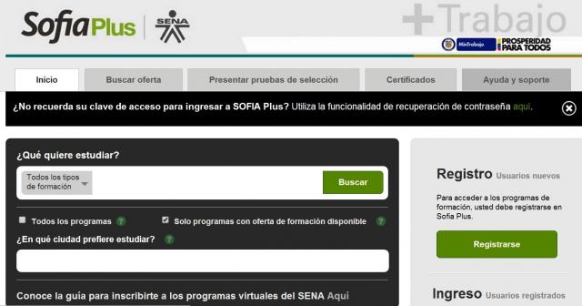 Sistemas en SENA SOFIA PLUS